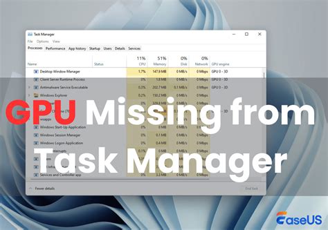 GPU Missing From Task Manager How To Fix