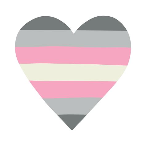 Lgbtqia Colorful Heart Shape Demigirl Pride Flag Happy Pride Day Lgbtq Community Pride Month