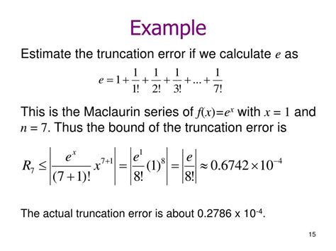 Ppt Part 3 Truncation Errors Powerpoint Presentation Free Download Id 552165