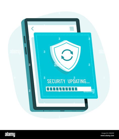 Smartphone Updating Security Data For Cyber Security Concept
