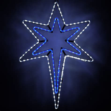 Snowflakes And Stars Led Bethlehem Star With A Blue Center