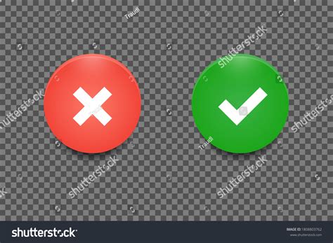 Approve Decline Button Set Ui Designvector Stock Vector Royalty Free 1808803762 Shutterstock