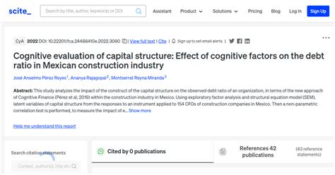 Cognitive Evaluation Of Capital Structure Effect Of Cognitive Factors