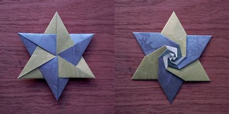 Origami Star Folded From 6 Equilateral Triangles Penrose Triangle