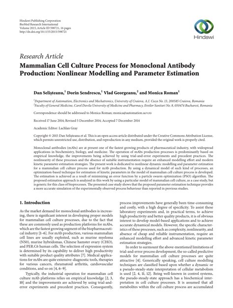 Pdf Mammalian Cell Culture Process For Monoclonal Antibody Production