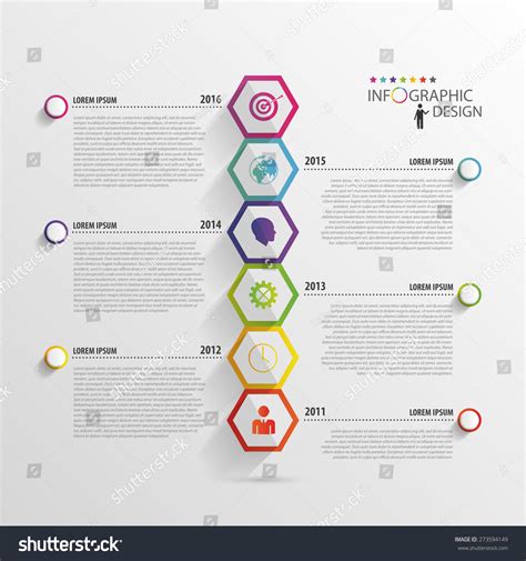Abstract Hexagon Infographics Timeline Template Vector Stock Vector Royalty Free 273594149