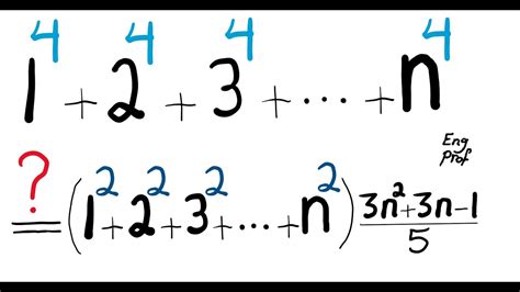 Sum Of 4th Powers Of Integers Formula Direct Proof Youtube