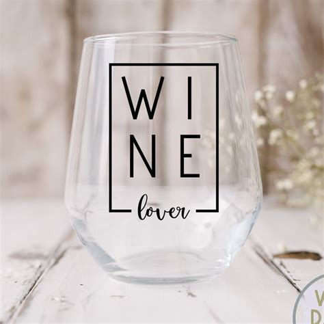 Wine Glass Decal Etsy