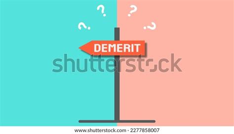 Demerit Mark Against Someones Performance Conduct Stock Vector Royalty Free 2277858007