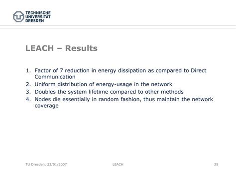 PPT LEACH Low Energy Adaptive Clustering Hierarchy PowerPoint Presentation ID 287018