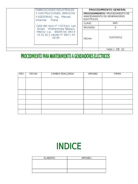 009 Mantenimiento A Generadores Electtricos Pdf Transformador