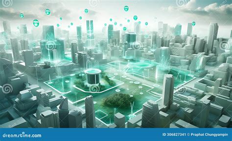 Data Streams And Connectivity In Urban Planning And Smart Cityscape With Interactive Data Nodes