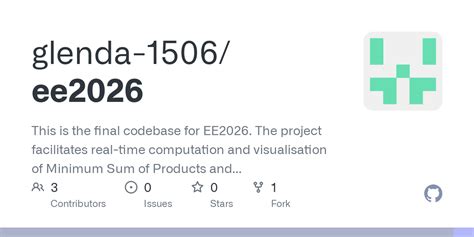Github Glenda 1506ee2026 This Is The Final Codebase For Ee2026 The Project Facilitates Real
