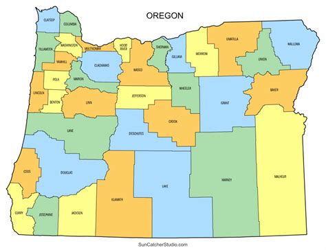 Printable Oregon County Map Printable