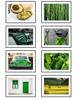 Color Sorting Task Box Cards Purple Green Orange By Specially Designed