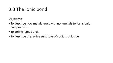 Ionic Bonds Formation Definition And Structure