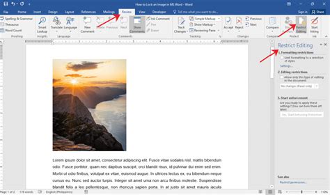 How To Lock An Image In Word OfficeBeginner