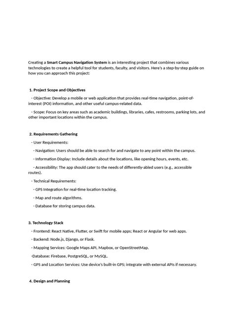 Smart Campus Navigation System Pdf