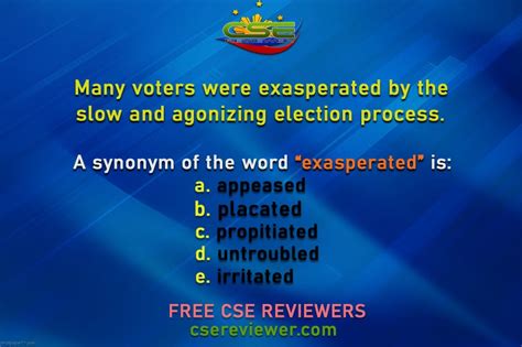 Cse Reviewer Ph 📣 Vocabulary Time For More Free Cse Facebook