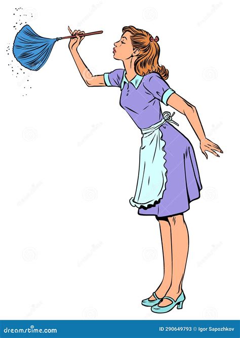 Cleaning Service For A House Or Apartment Housewife Cleaning Her Space