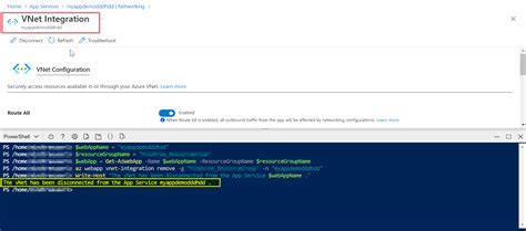Azure In Vnet Integration Of App Service I Am Getting Only Supports Nested Resources Error
