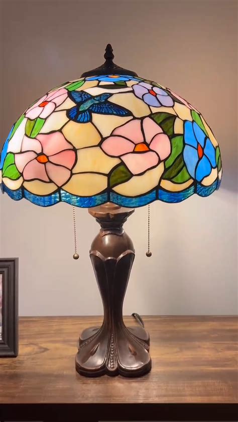 Antique Tiffany Lamps Hummingbird And Flowers Hummingbird Stained