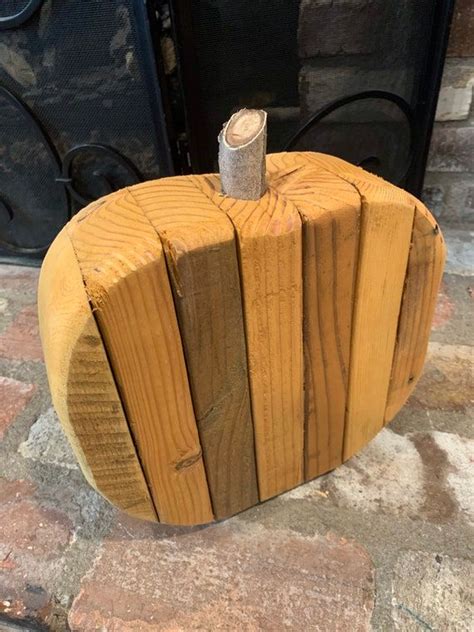 Rustic Wood Pumpkin Etsy Halloween Wood Crafts Thanksgiving Wood