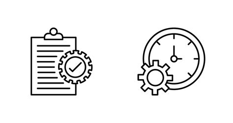 Check List And Time Setting Icon 32548856 Vector Art At Vecteezy