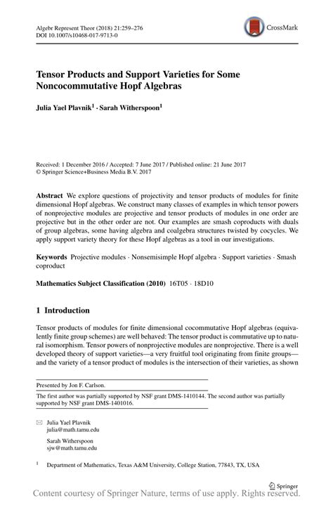 Tensor Products And Support Varieties For Some Noncocommutative Hopf