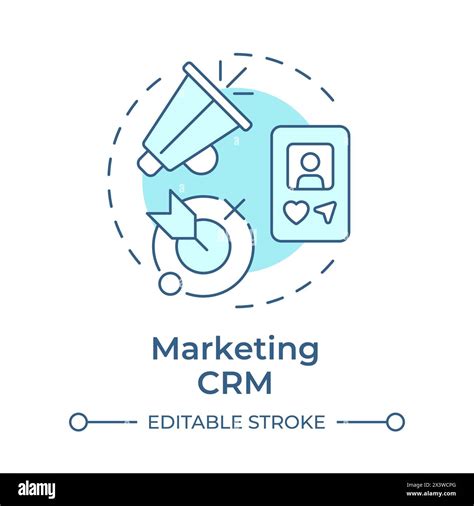 Marketing Crm Soft Blue Concept Icon Stock Vector Image And Art Alamy