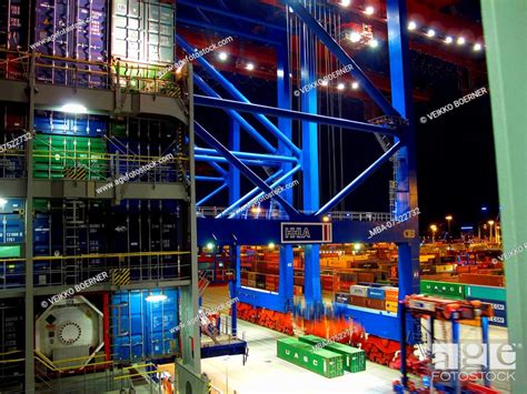Container Loading Stock Photo Picture And Rights Managed Image Pic MBA 07522732 Agefotostock