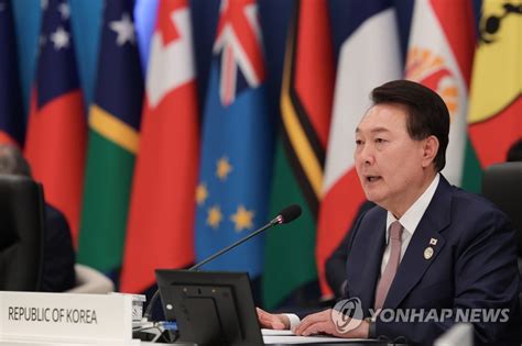 윤석열 대통령 한·태평양도서국 정상회의 발언 연합뉴스