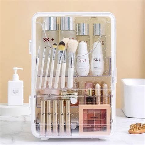 알뜰살뜰매뉴얼 [집꾸핫딜]화장품 수납 화장대 정리함 탁상용 도어형 보관함 위시버킷