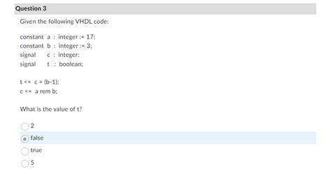 solved question 3given the following vhdl code what is the