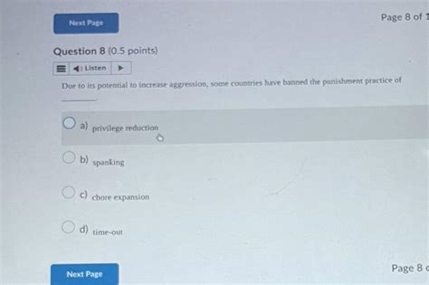 Solved Page 8 Of 1 Question 8 0 5 Points Due To Its