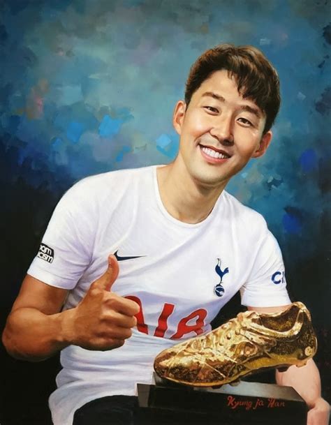 한국 축구 에이스 손흥민 유화 그림으로 만난다 한국미술진흥원 2022 Fifa 카타르 월드컵 특별초대 손흥민 영광의 순간들 개최