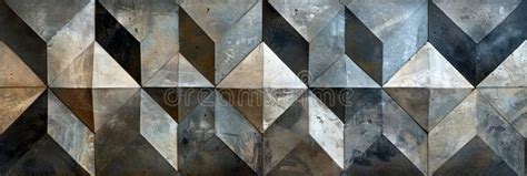 Seamless Geometric Triangular Pattern On A Concrete Wall Stock Image Seamless Geometric Triangular Pattern On A Concrete Wall Stock Image