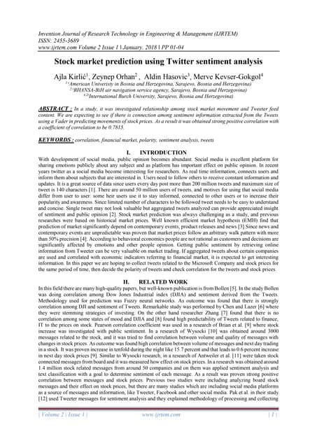 Stock Market Prediction Using Artificial Neural Network Pdf