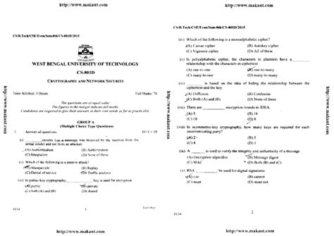 Btech Cse Sem Cryptography And Network Security Cryptography And Network Security Studocu