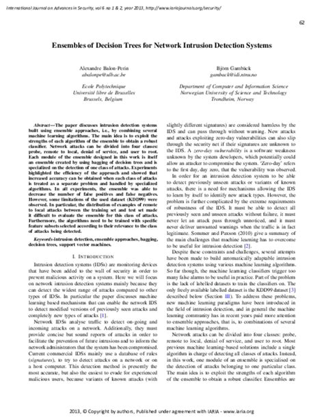 Pdf Ensembles Of Decision Trees For Network Intrusion Detection Systems Alexandre Perin