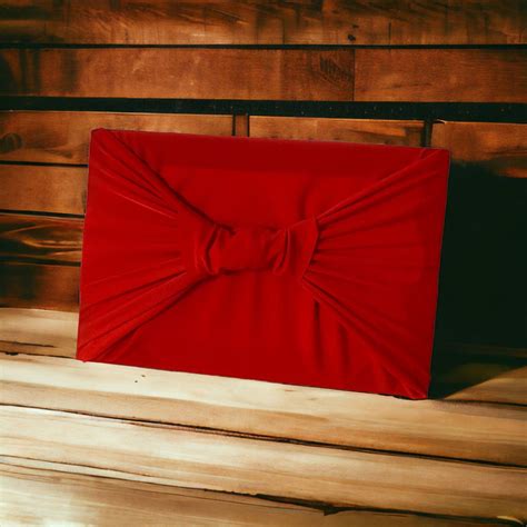 Small Reusable Cloth Furoshiki T Wrap Bright Red Shiki Wrap