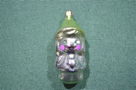 Купить Елочная игрушка из набора незнайка Незнайка Стекло МПО Иней 1970 е годы СССР 2