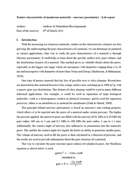Lab1 Report Pdf Porosity Density