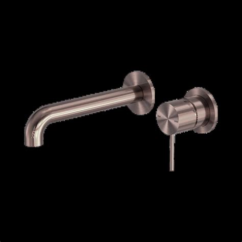 Mecca Wall Basinbath Mixer Separate Back Plate 260mm Brushed Bronze