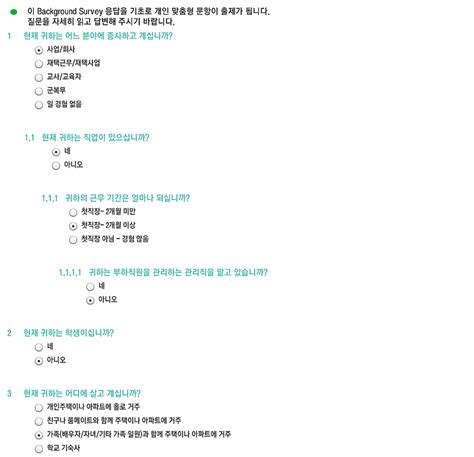 Opic 오픽 설문조사리스트 Background Survey 문항 선택 전략