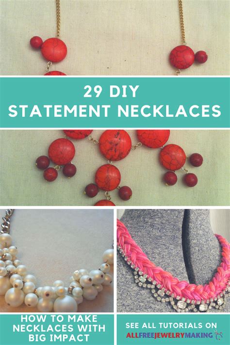 How To Make Necklaces With Big Impact 42 Diy Statement Necklaces Diy Statement Necklace How