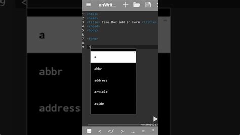 Time Box Add In Form Html Shorts Short Youtube