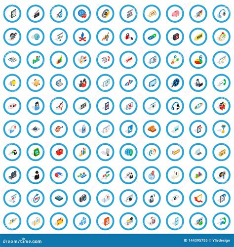 Seo And Web Icons Set Isometric D Style Stock Vector Illustration Of Icons Internet