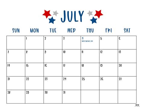 July 2024 Calendars 50 Free Printables Printabulk