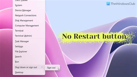 Windows Restart Button